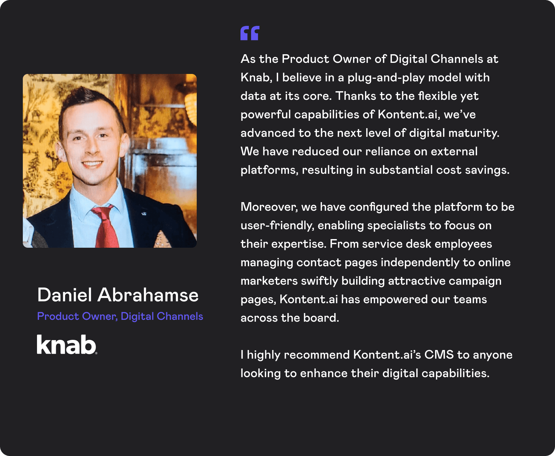 Knab - Customer Success Story & Review | Kontent.ai