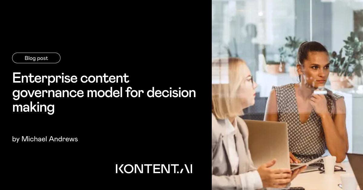 Enterprise content governance model | Kontent.ai