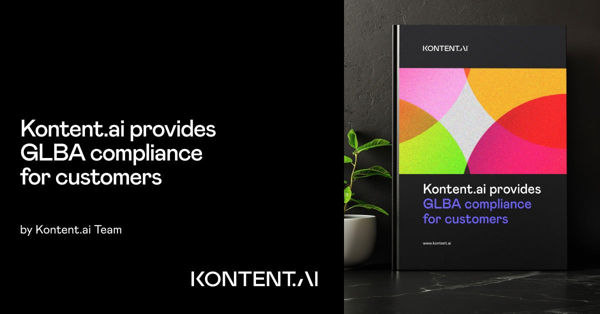 Kontent.ai provides GLBA compliance for customers | Kontent.ai