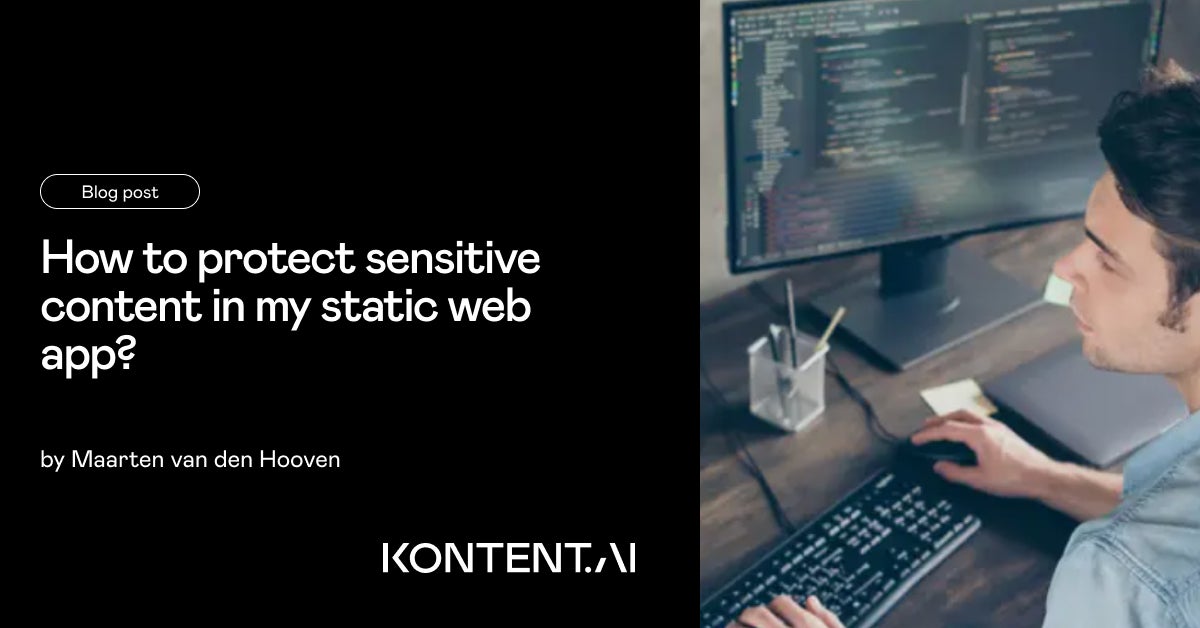 Protect sensitive content in Next.js static web app | Kontent.ai
