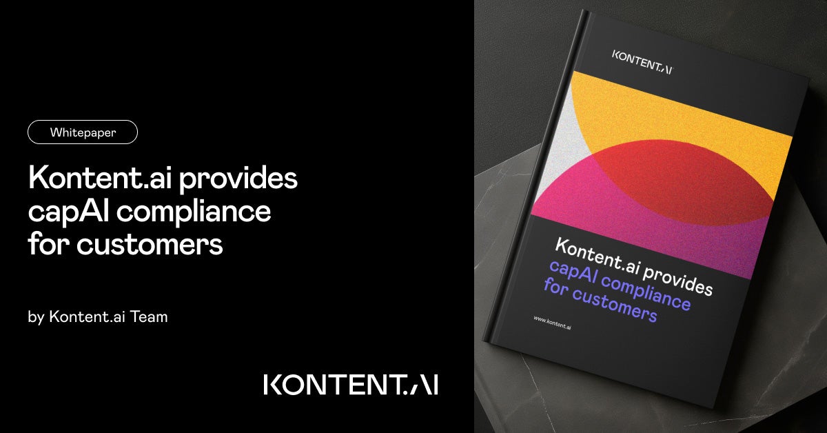 Kontent.ai provides capAI compliance for customers | Kontent.ai